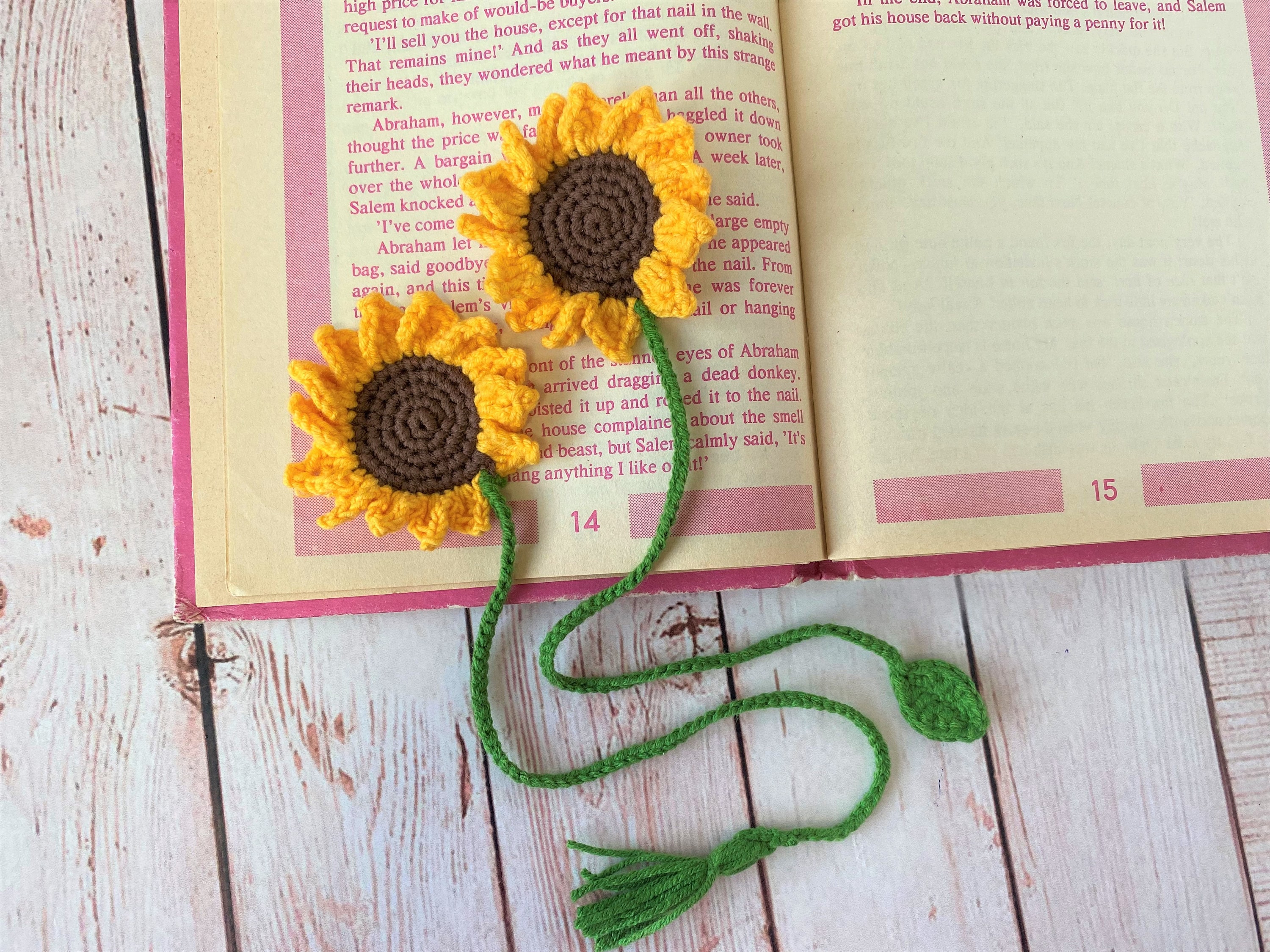 Sunflower Bookmark Crochet Pattern Bookmark for Women - Etsy