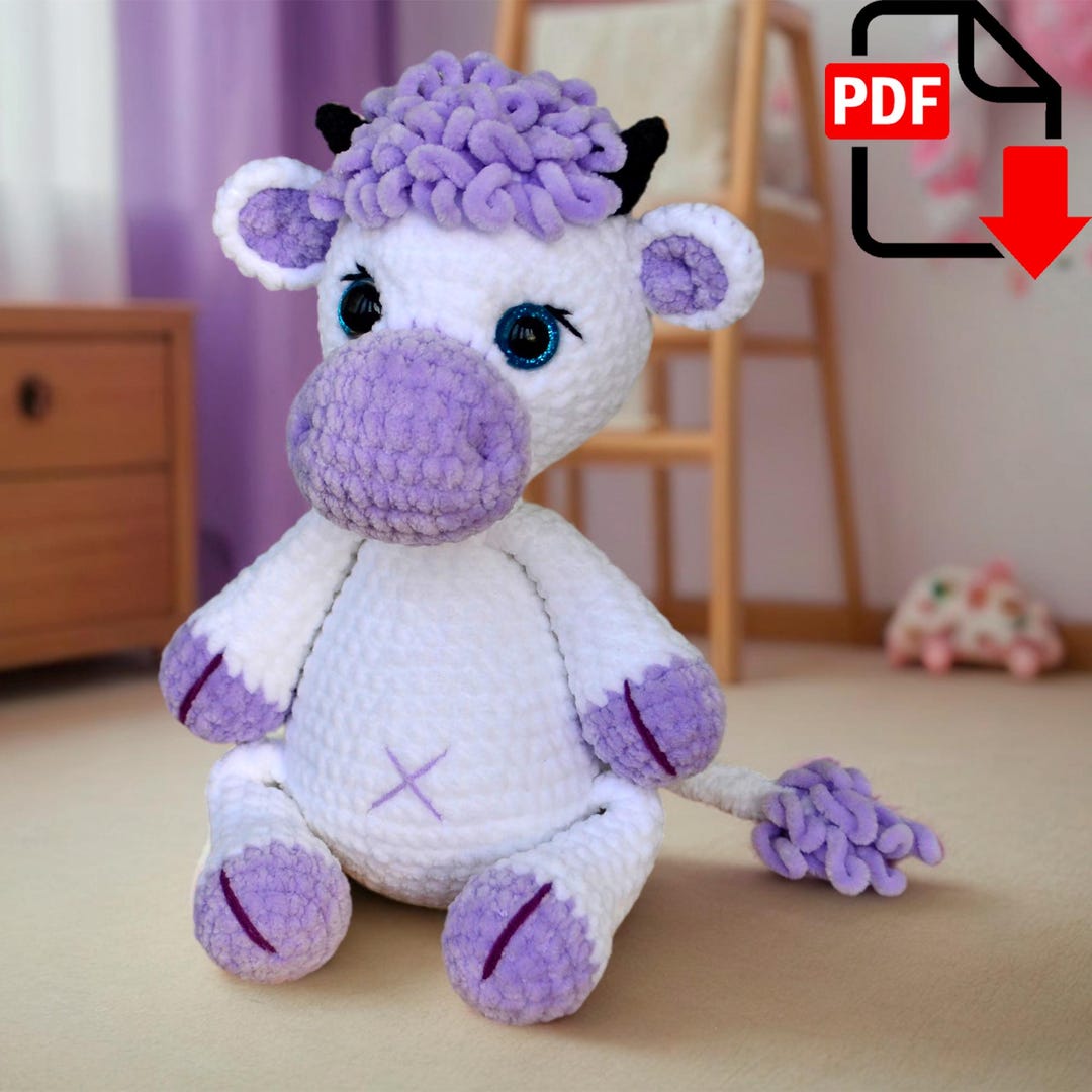 Cow Crochet Pattern. PDF in English. Plush Cow Crochet - Etsy