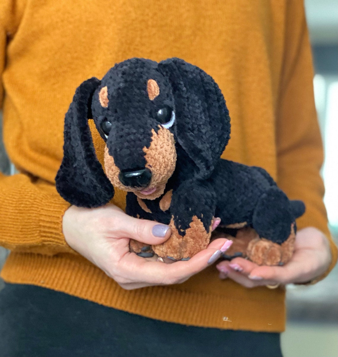 Dachshund Crochet Pattern Stuffed Dog Dog Toy Plush - Etsy