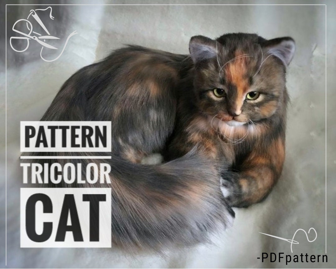 Pattern Cat Realistic Toy - Etsy