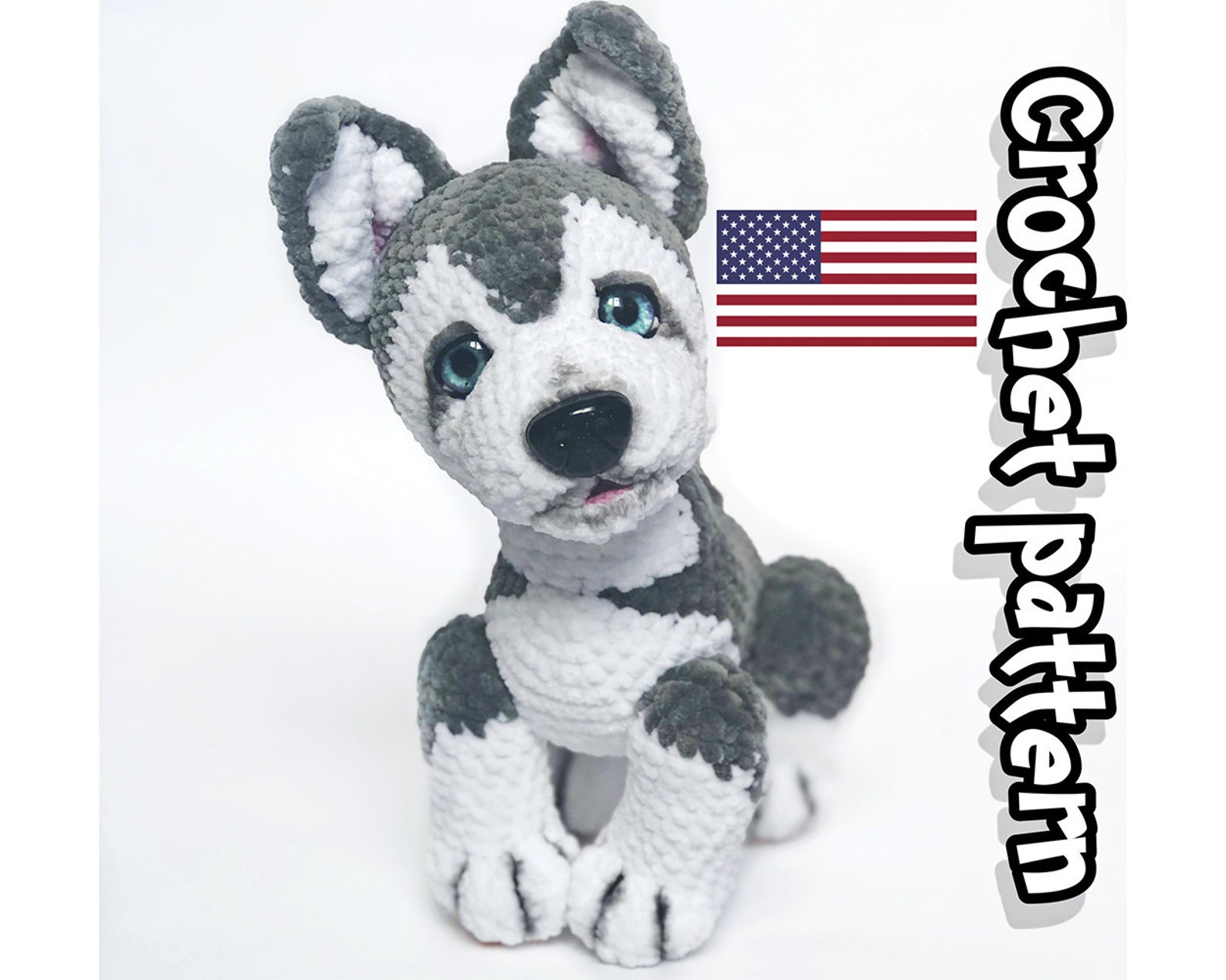 Amigurumi Siberian Husky Crochet Dog Pattern Puppy Dog Dog - Etsy