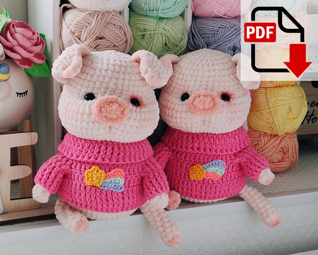 A Chubby Piglet: Crochet Pattern PDF. Amigurumi Plush Crochet Pattern ...