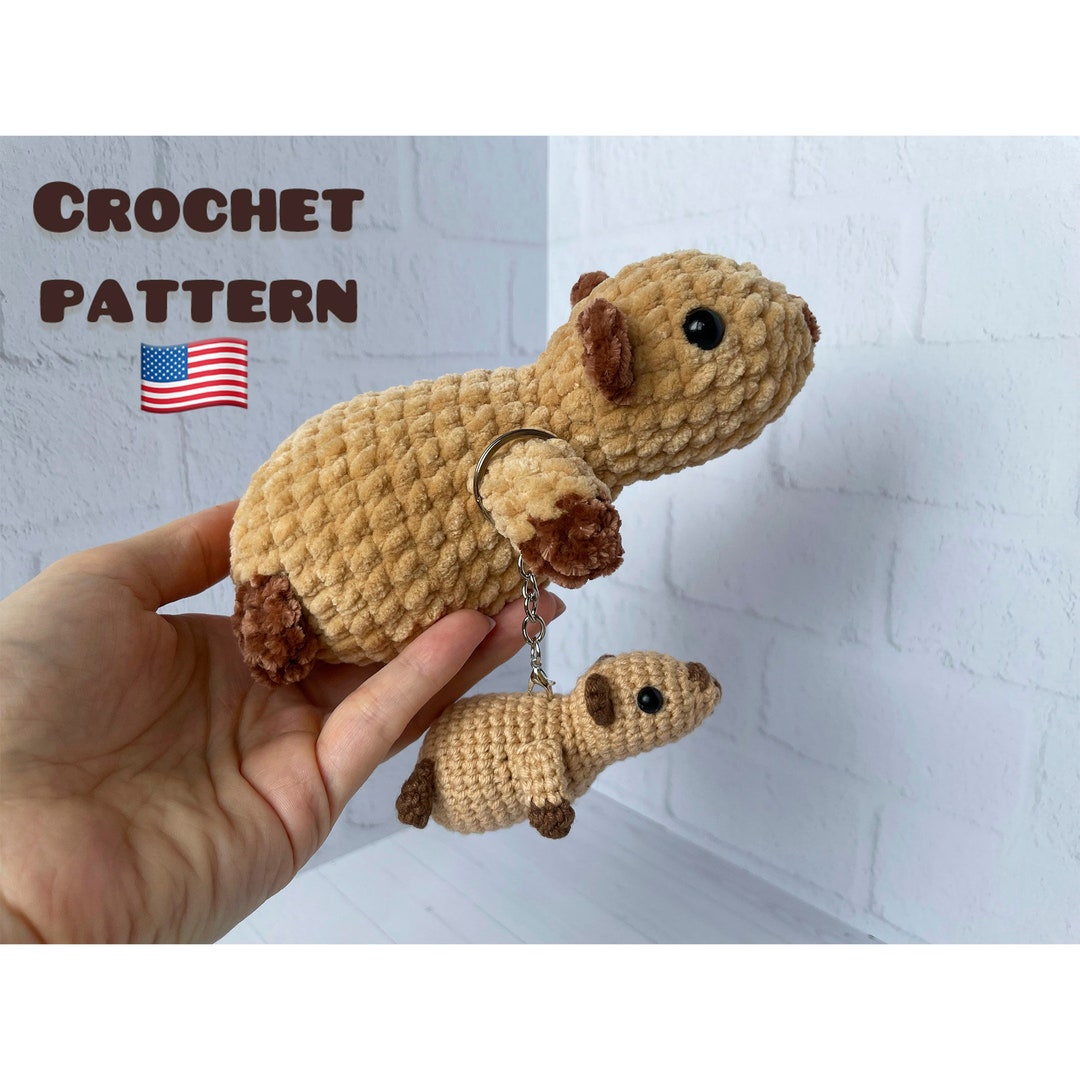 Capybara Plush Pattern, Crochet Keychain Capybaras - Etsy