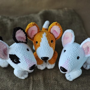 Crochet Bull Terrier Pattern, Crochet Dog Pattern, Dog Amigurumi ...