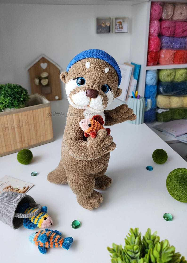 Crochet Otter Pattern, Plush Baby Otter, Amigurumi Toy Pdf Pattern ...