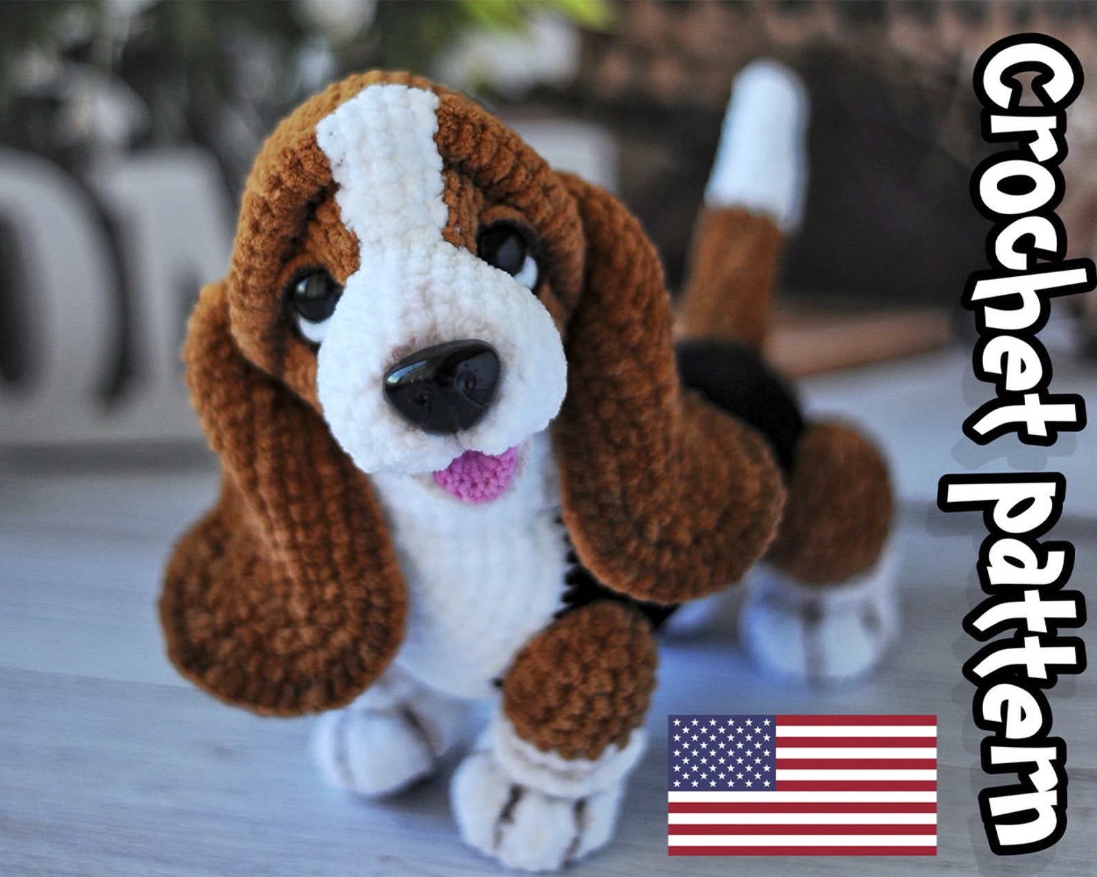 Crochet Basset Hound Dog Pattern Dog Crochet Pattern Stuffed - Etsy