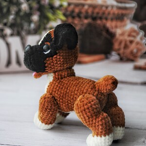 Crochet Boxer Pattern, Crochet Dog Pattern, Dog Amigurumi, Stuffed Dog ...