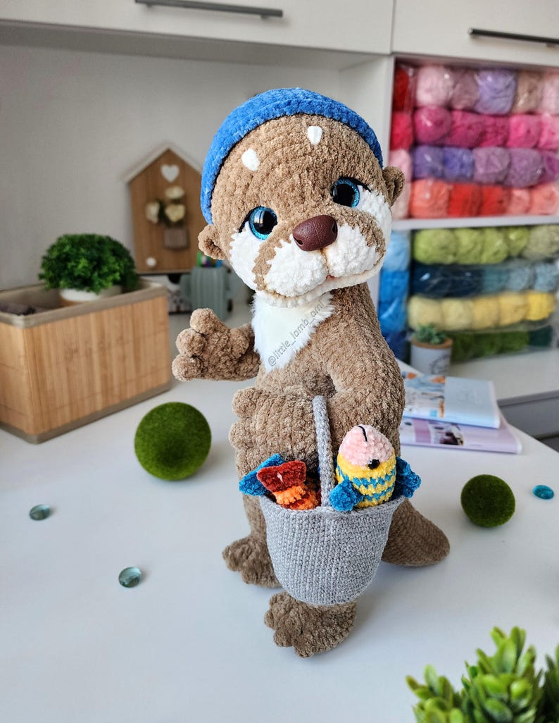 Crochet Otter Pattern, Plush Baby Otter, Amigurumi Toy Pdf Pattern ...