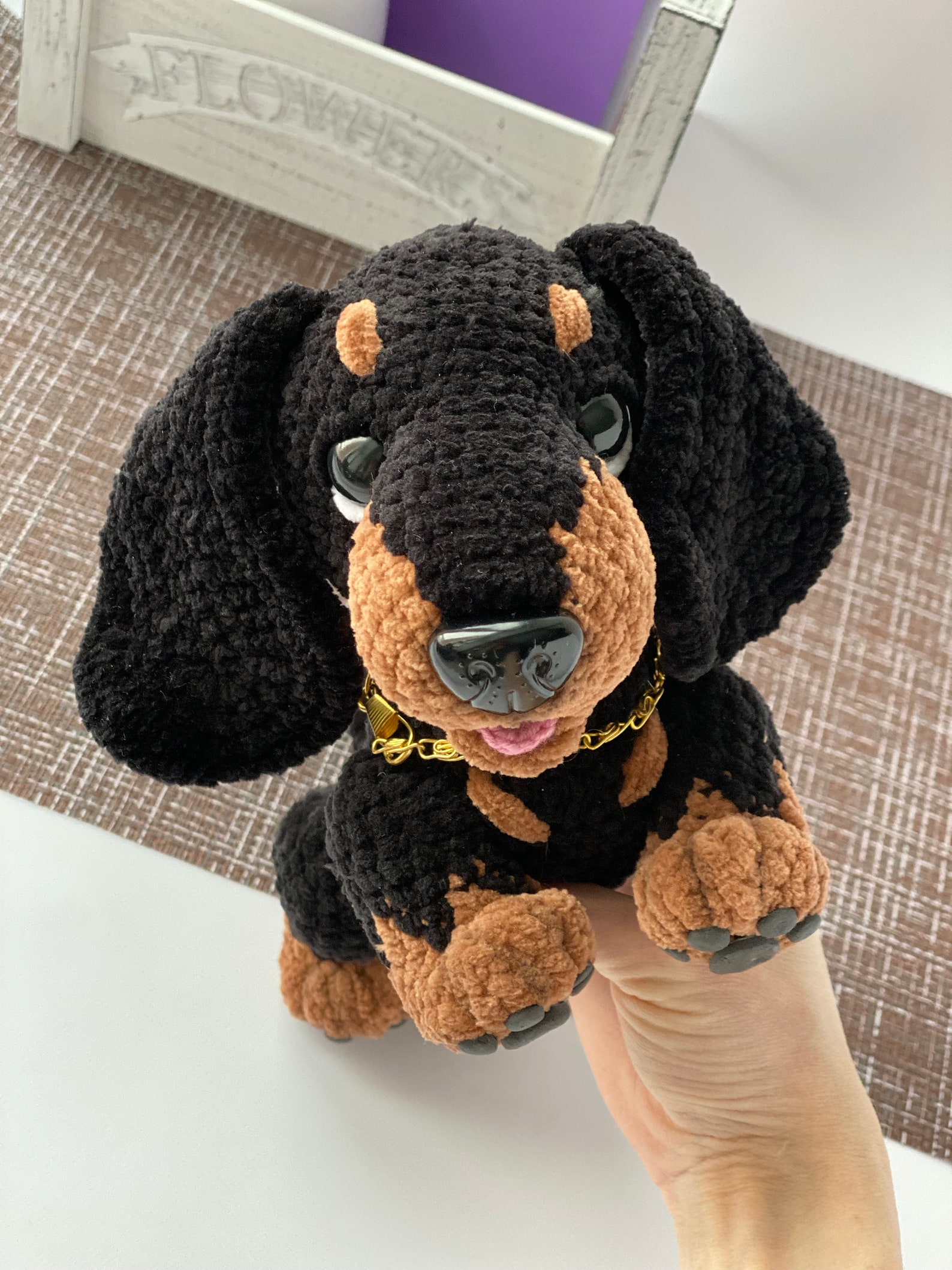 Dachshund Crochet Pattern Stuffed Dog Dog Toy Plush - Etsy