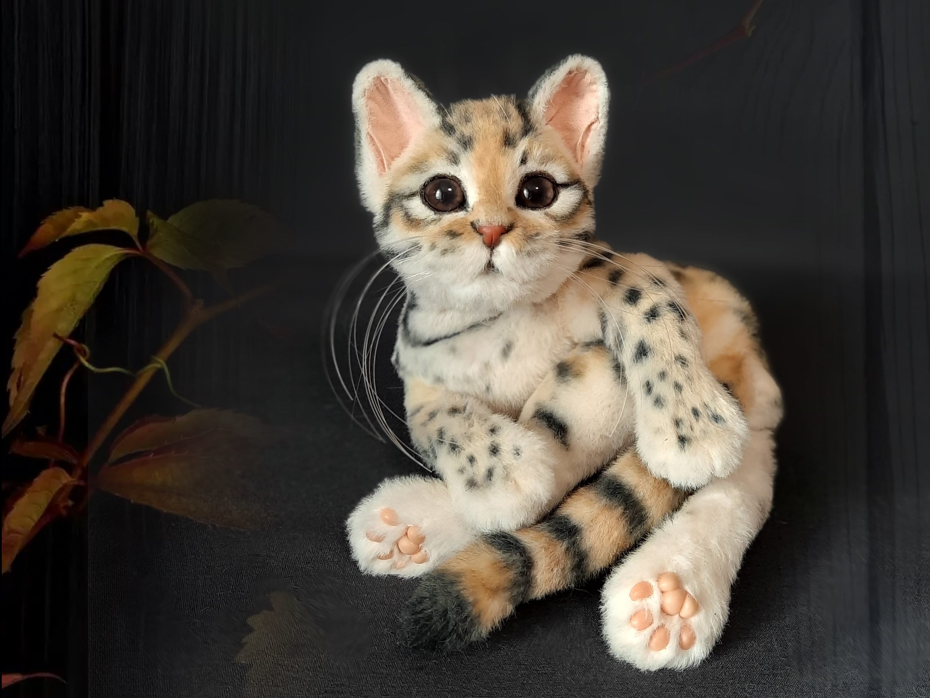 Pattern Ocelot Kitten Realistic Plush Toy. Step-by-step Photo - Etsy