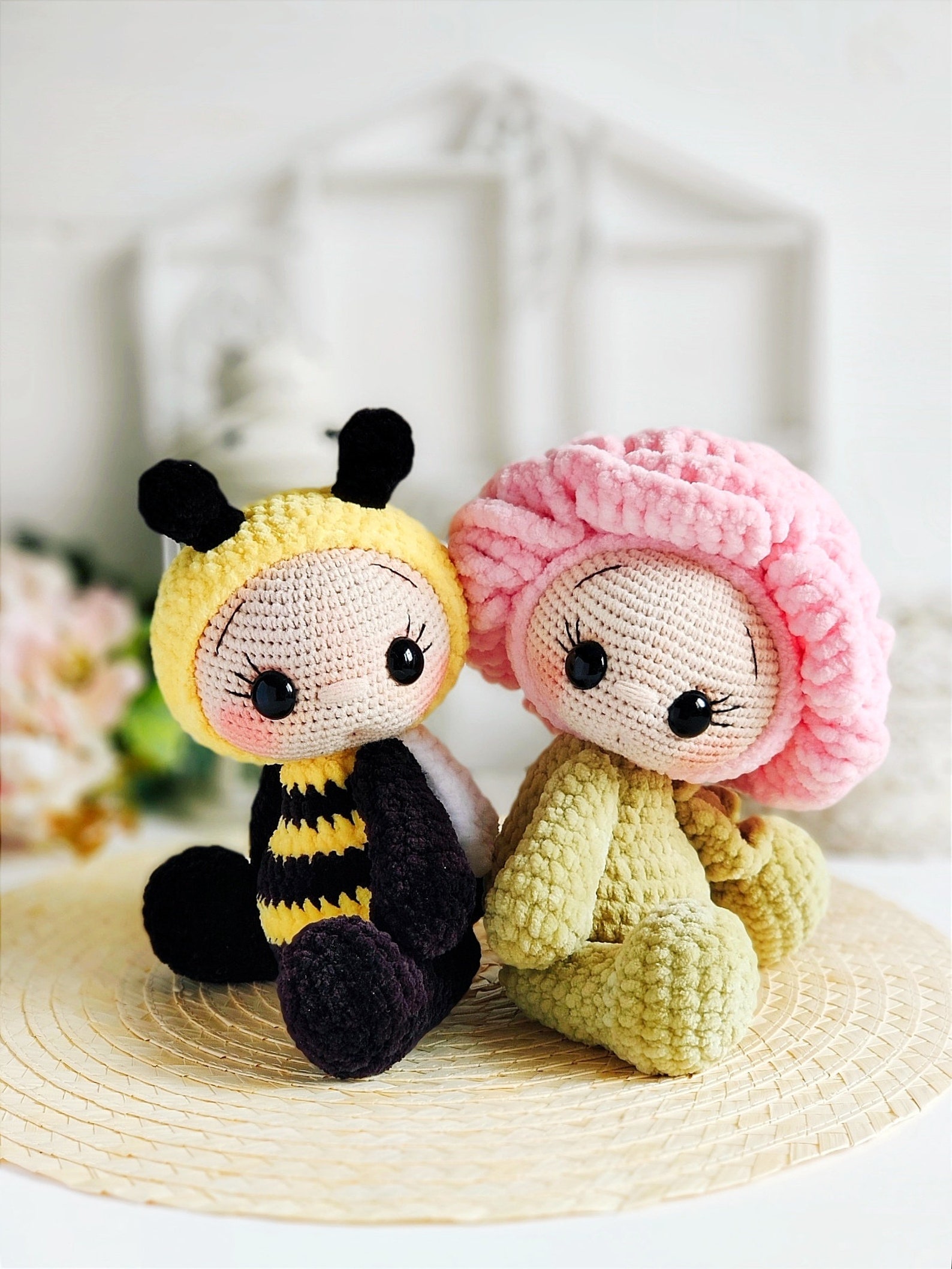 Crochet Pattern Babies in Plush Outfits: Chamomile Rose - Etsy Australia