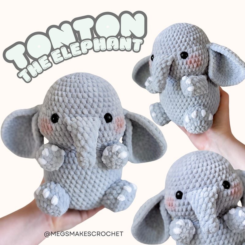 Elephant Crochet Pattern - Etsy