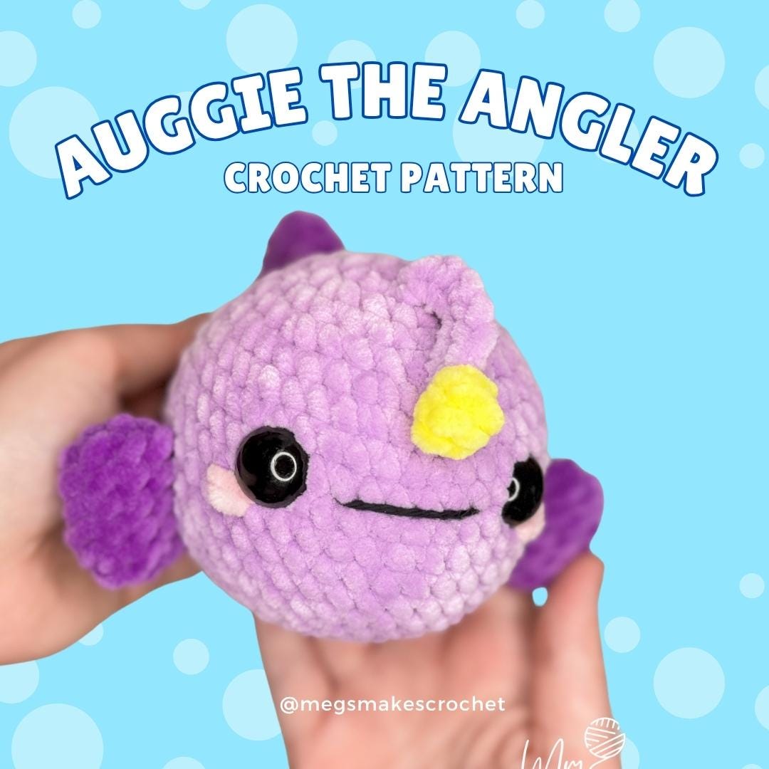 Auggie the Angler Fish (PDF Crochet Pattern) - Etsy