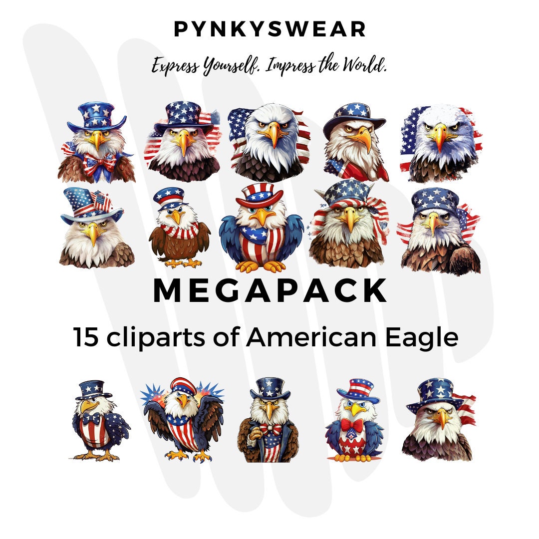 Megapack 15 Clipart American Eagle 4th of July, American Eagle PNG ...