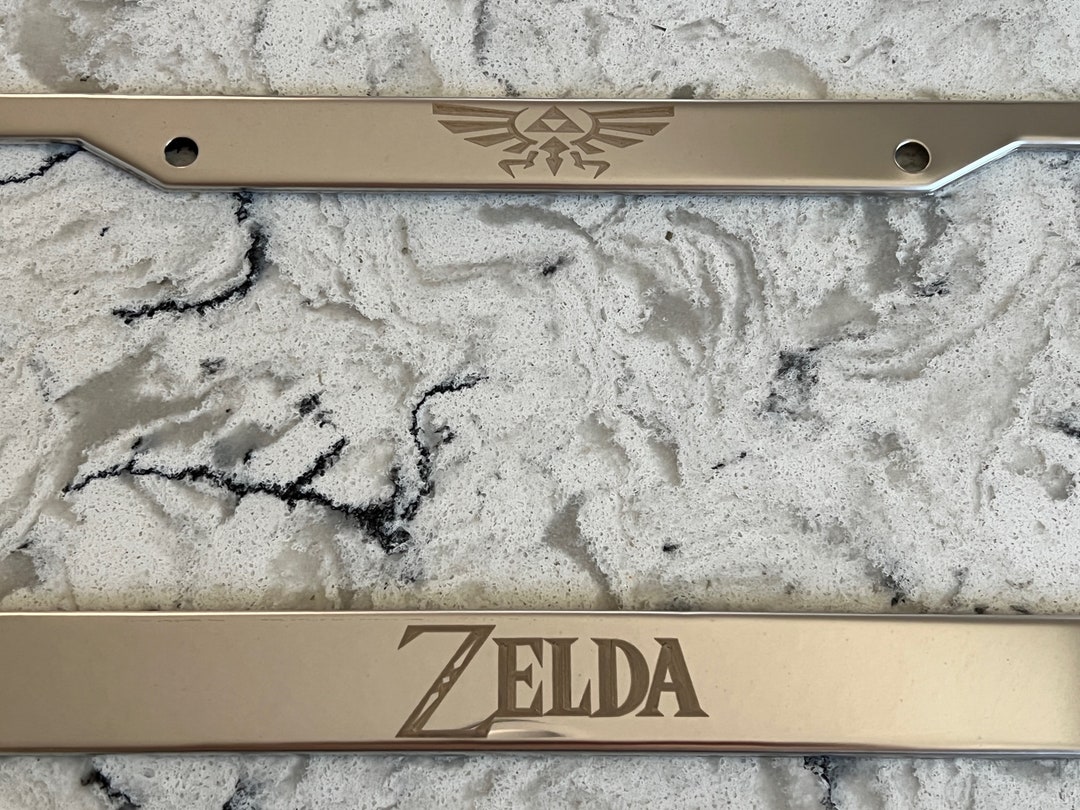 The Legend of Zelda Hyrule Chrome Stainless Steel License Frame With ...