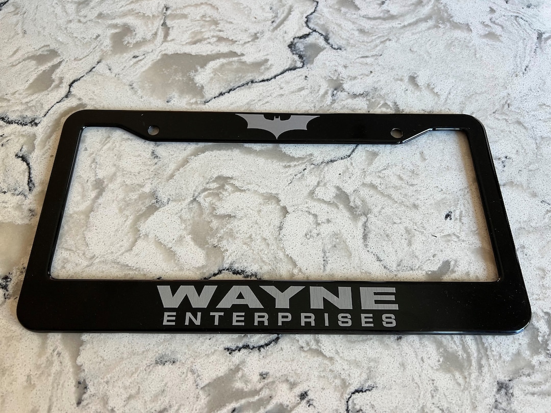 Wayne Enterprise Bat Chrome Stainless Steel License Frame With Caps - Etsy