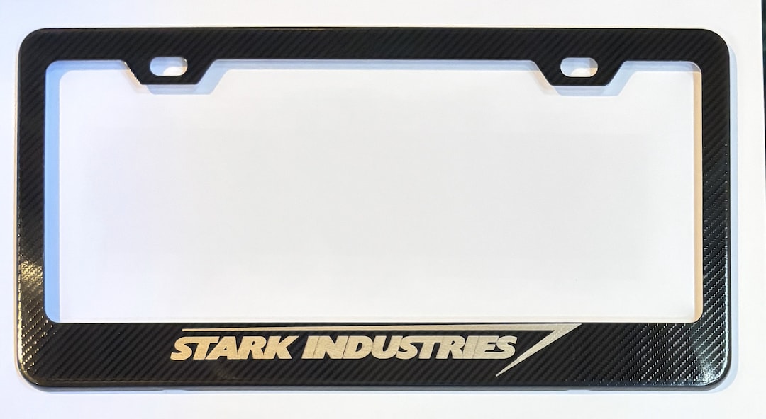 Stark Industries Chrome Stainless Steel License Frame With Caps - Etsy
