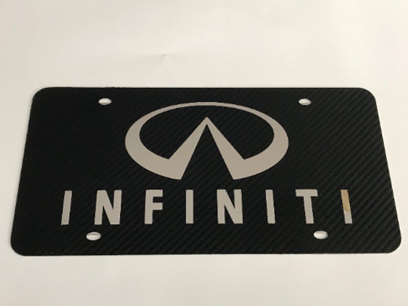 Infiniti Mirror Chrome Stainless Steel Front License Plate With Caps - Etsy
