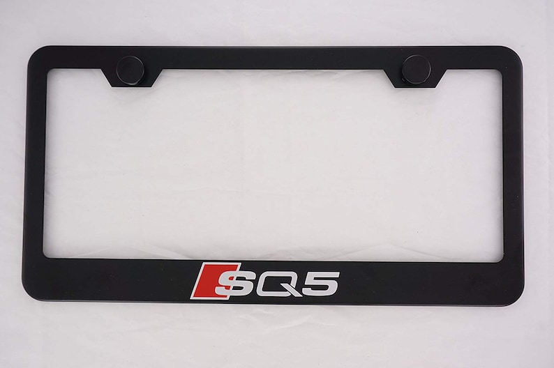 Audi S Line Carbon Fiber Steel License Plate Frame With Caps - Etsy