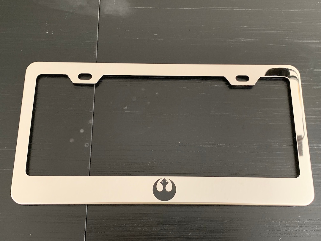 Star Wars Rebel Alliance Chrome Stainless Steel License Frame With Caps ...