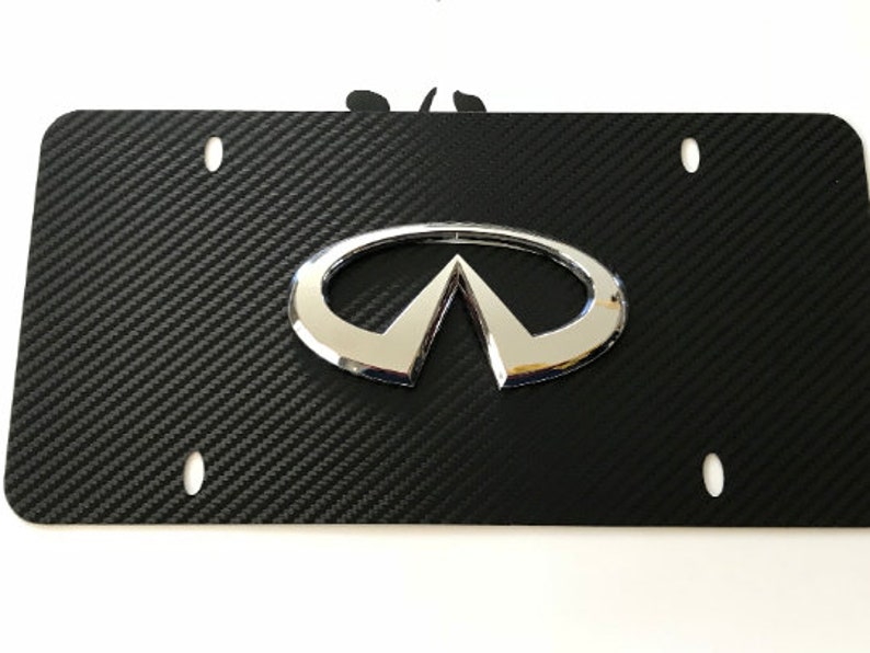 Infiniti Mirror Chrome Stainless Steel Front License Plate With Caps - Etsy