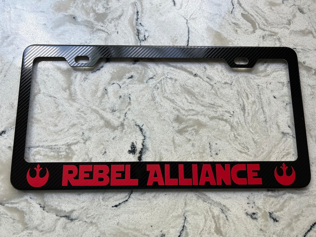 Star Wars Rebel Alliance Chrome Stainless Steel License Frame With Caps ...