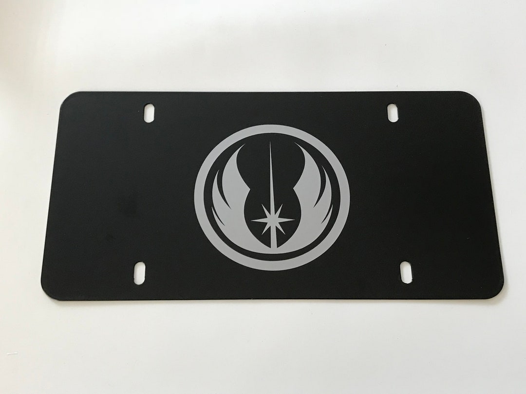 Star Wars Jedi Chrome Stainless Steel License Plate With Caps - Etsy