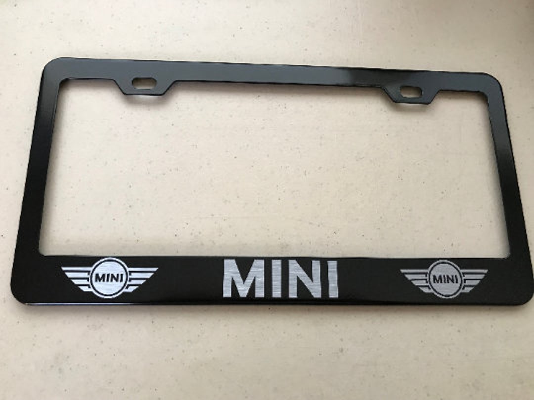 Mini Mirror Chrome Stainless Steel Front License Plate Frame - Etsy