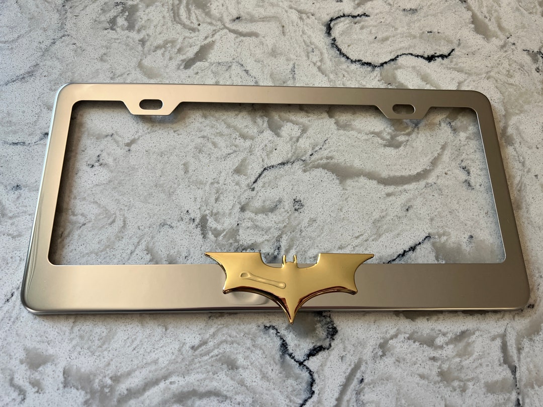 3D Bat Begins Mirror Chrome License Frame With Caps - Etsy