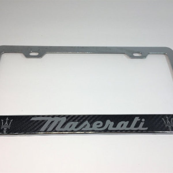 Maserati License Plate Frame - Etsy