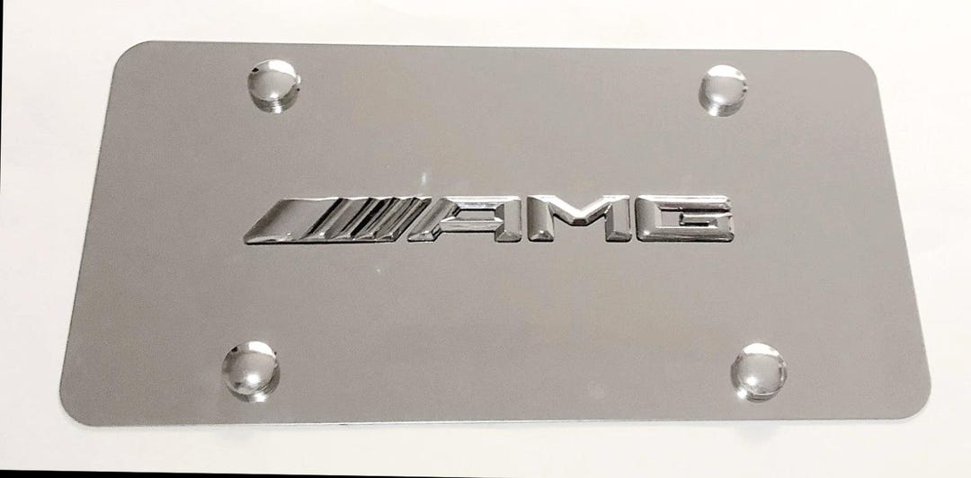 Mercedes Benz AMG Black Powder Coated Stainless Steel Front License ...