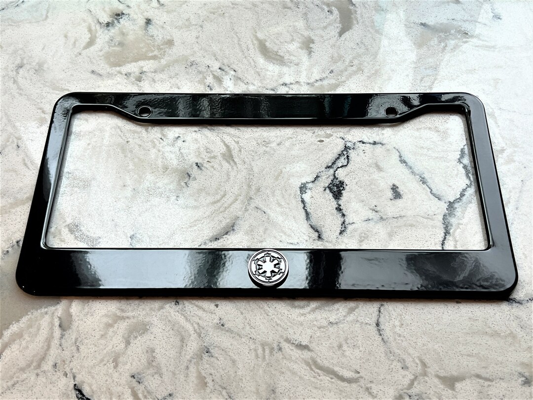 Star Wars 3D Galactic Empire Chrome Stainless Steel License Frame With ...