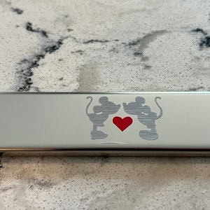 Disney Mickey & Minnie Chrome Stainless Steel License Plate Frame With ...