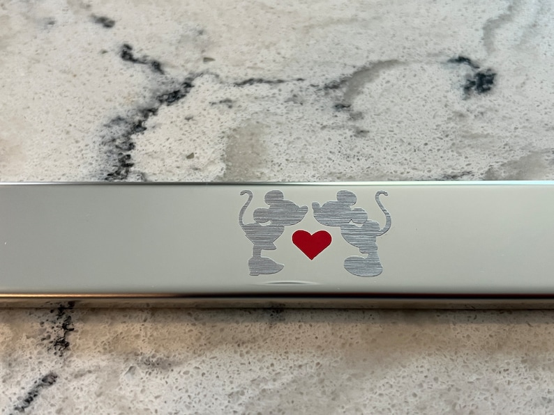 Disney Mickey & Minnie Chrome Stainless Steel License Plate Frame With ...
