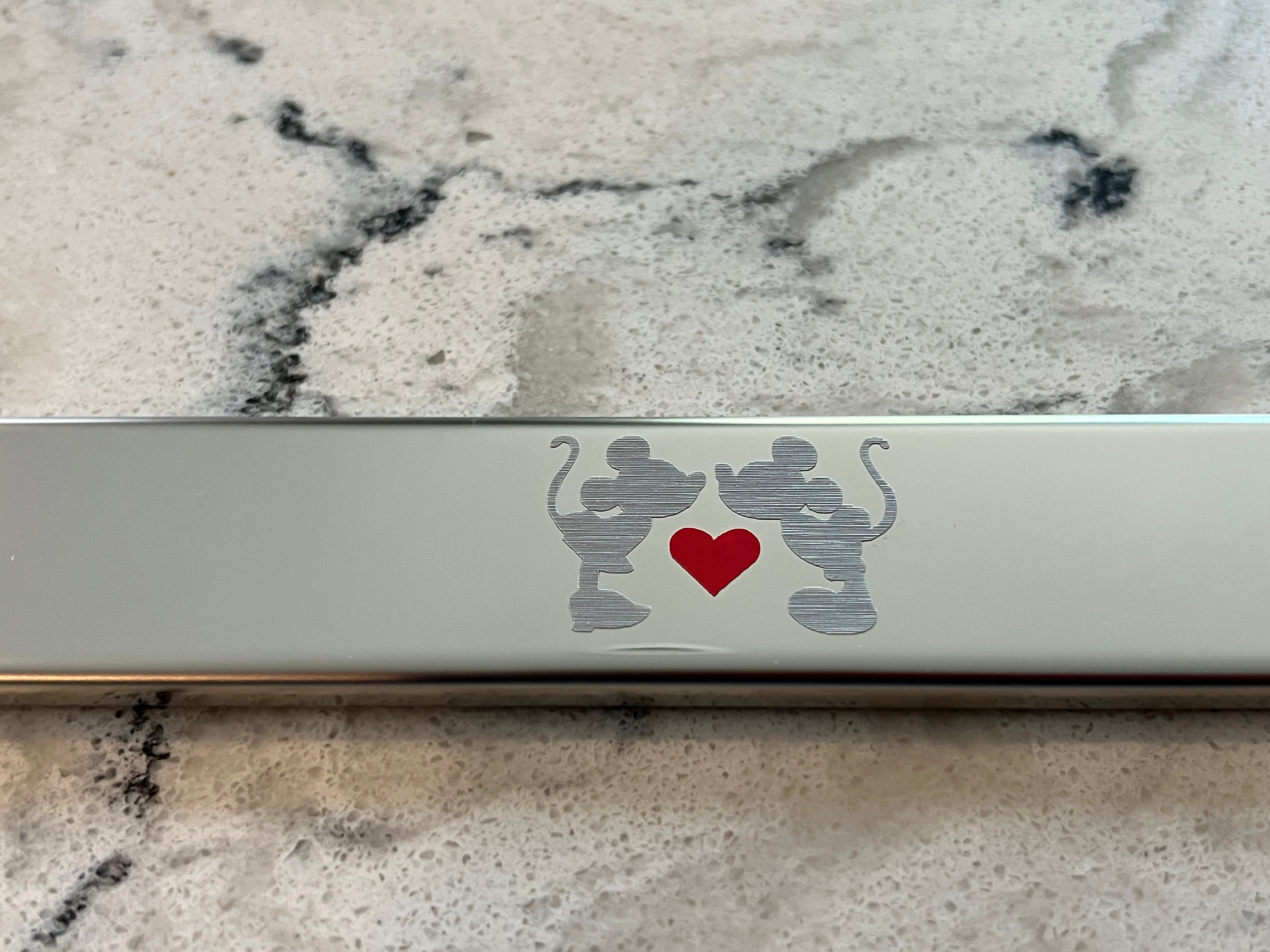 Disney Mickey & Minnie Chrome Stainless Steel License Plate Frame With ...