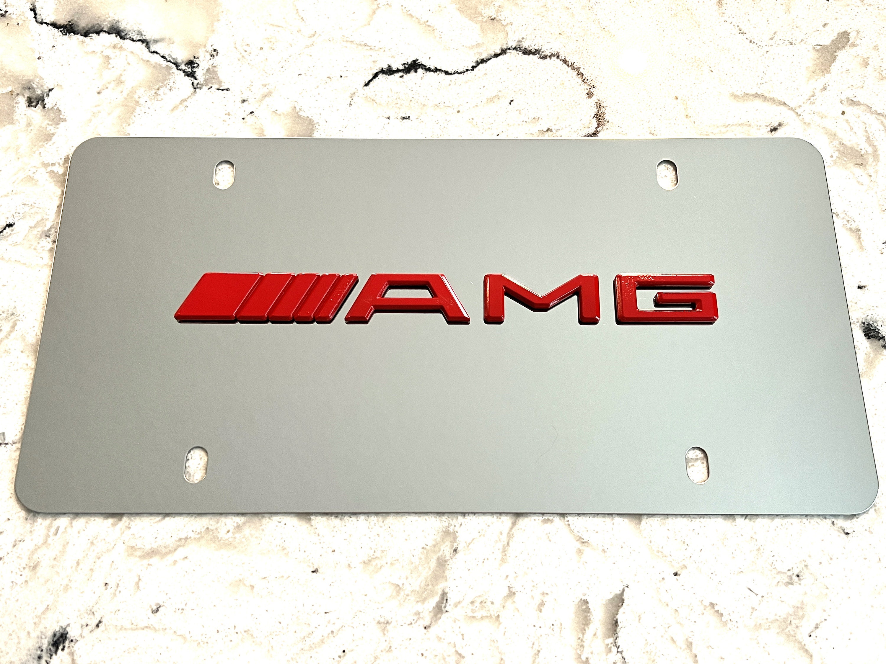 Mercedes Benz AMG Black Powder Coated Stainless Steel Front License ...