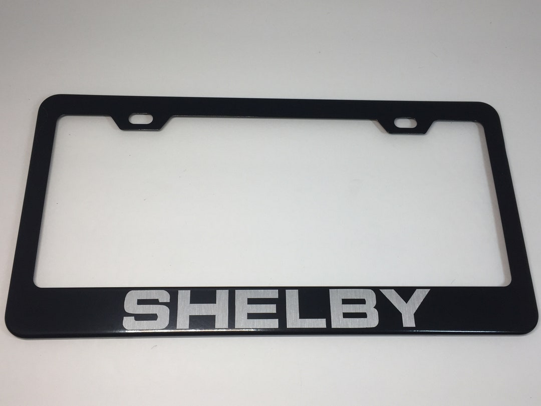 Ford Shelby Chrome Stainless Steel Front License Plate Frame With Caps ...