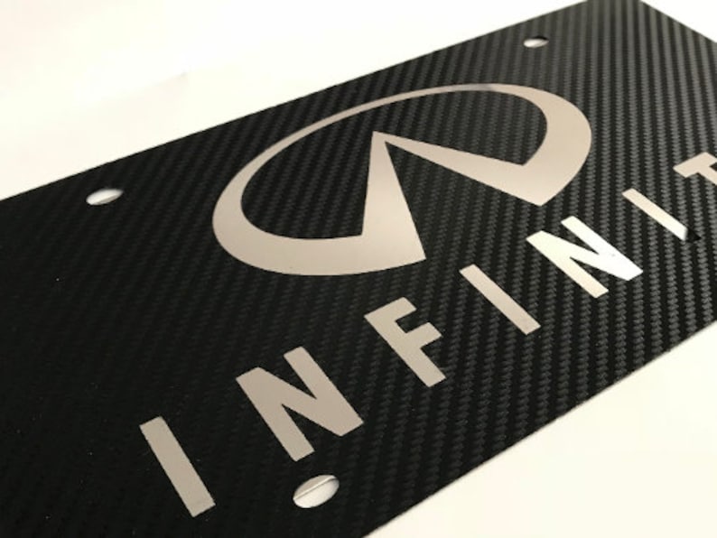 Infiniti Mirror Chrome Stainless Steel Front License Plate With Caps - Etsy