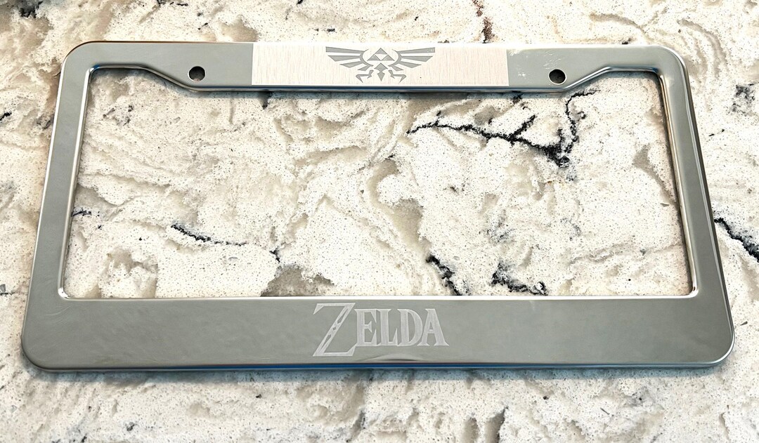 The Legend of Zelda Hyrule Chrome Stainless Steel License Frame With ...