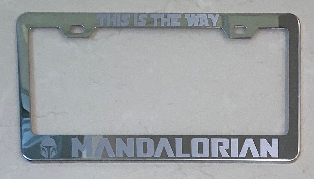 The Mandalorian Chrome Stainless Steel License Frame With Caps - Etsy