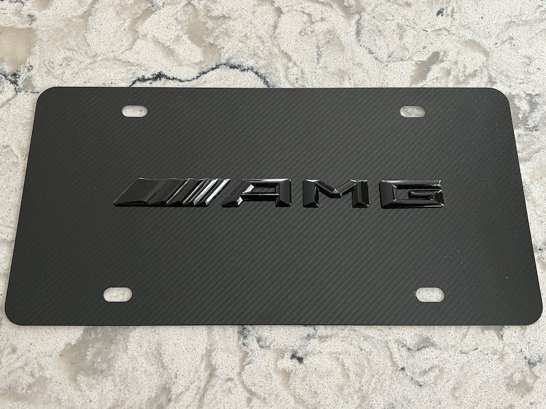 Mercedes Benz AMG Black Powder Coated Stainless Steel Front License ...