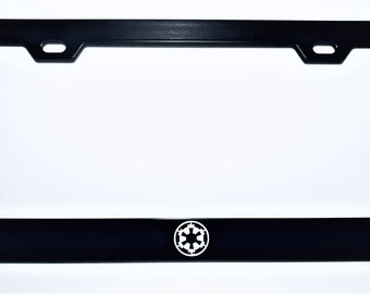 Star Wars Galactic Empire Laser Engraved Etched Stainless Steel License ...