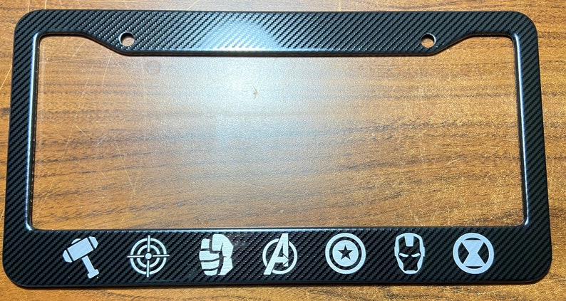 The Avengers Chrome Stainless Steel License Frame With Caps - Etsy