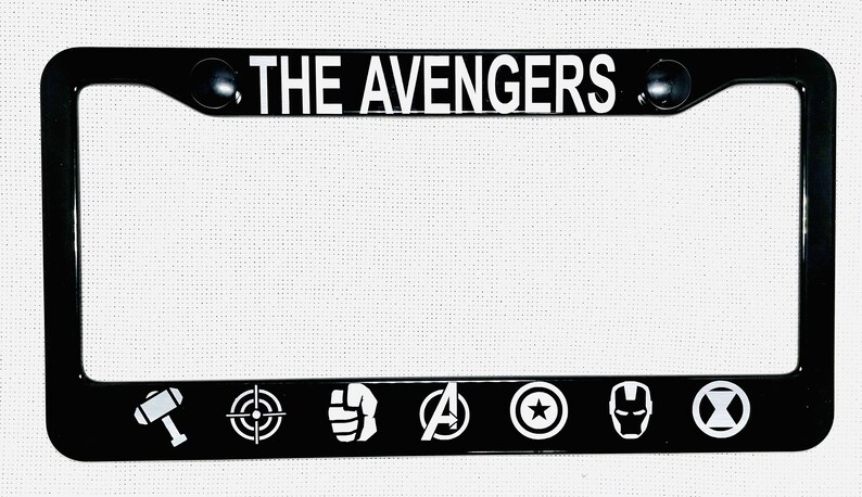 The Avengers Chrome Stainless Steel License Frame With Caps - Etsy