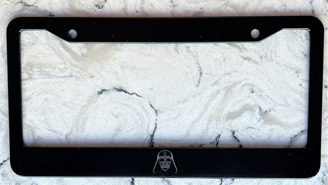 Star Wars Darth Vader Stainless Steel License Frame With Caps Laser ...