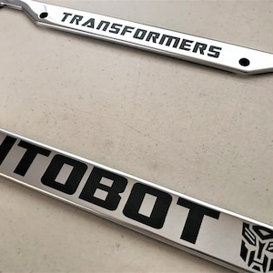 Transformers Autobot Decepticon Mirror Chrome Stainless Steel Front ...