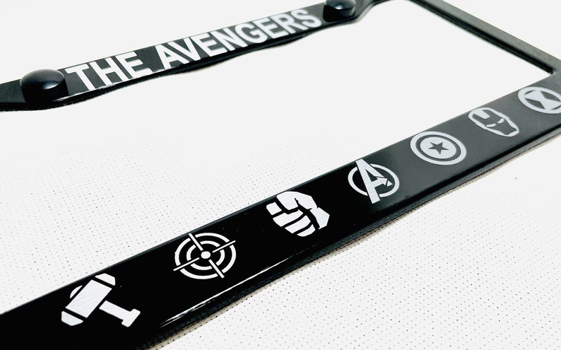 The Avengers Chrome Stainless Steel License Frame With Caps - Etsy