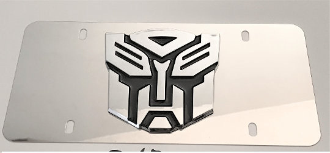 Transformers Autobot Decepticon Mirror Chrome Stainless Steel Front ...