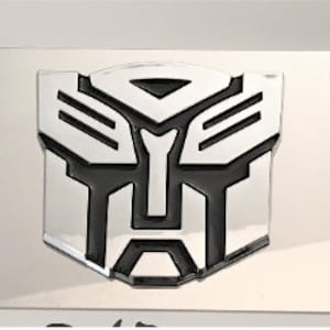 Transformers Autobot Decepticon Mirror Chrome Stainless Steel Front ...