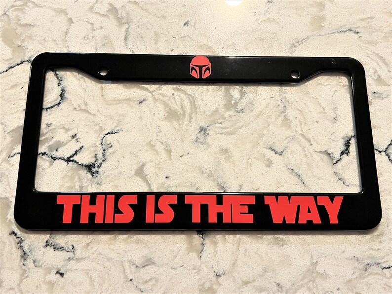The Mandalorian This is the Way Chrome Stainless Steel License Frame ...